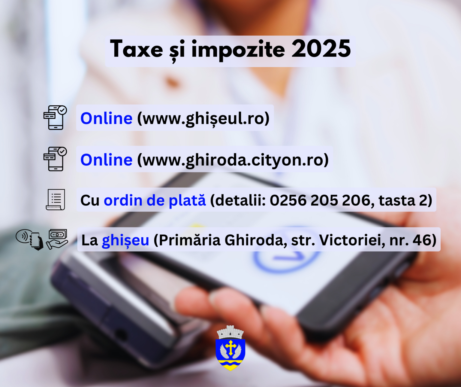 Taxe și impozite 2025 – Comuna Ghiroda | Primărie Digitală